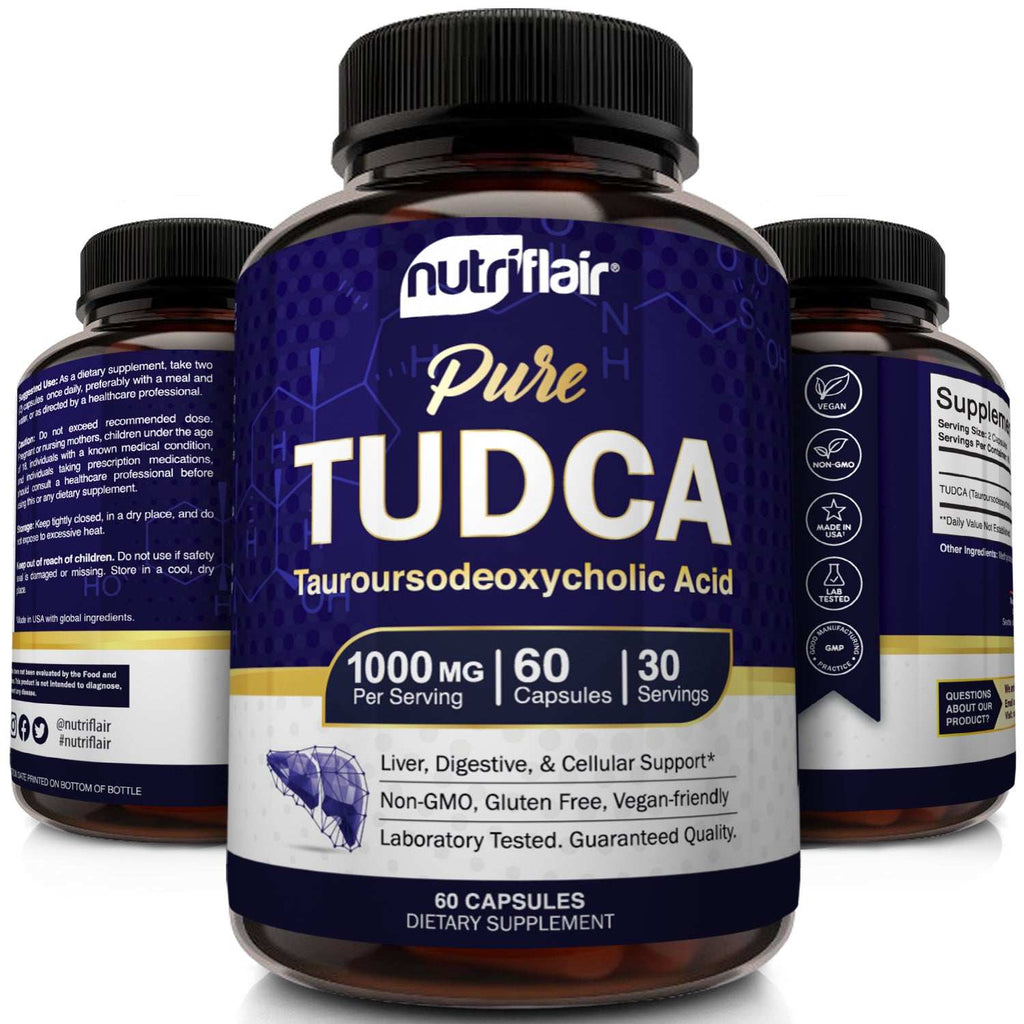 Pure TUDCA 1000mg - 60 Capsules– NutriFlair